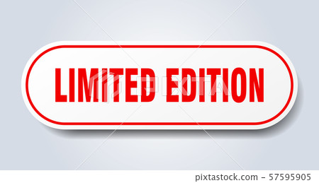 limited edition sign. limited edition rounded red - Stock Illustration ...
