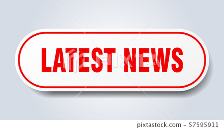 latest news sign. latest news rounded red sticker. - Stock Illustration ...