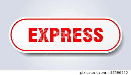 express sign. express rounded red sticker. express - Stock Illustration ...
