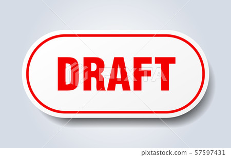 draft sign. draft rounded red sticker. draft - Stock Illustration ...