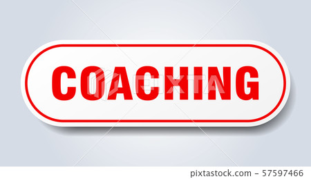 coaching sign. coaching rounded red sticker.-插圖素材 [57597466] - PIXTA圖庫
