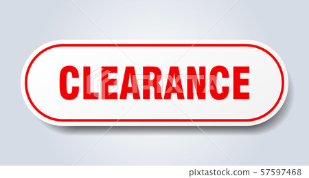 clearance sign. clearance rounded red sticker. - Stock Illustration ...