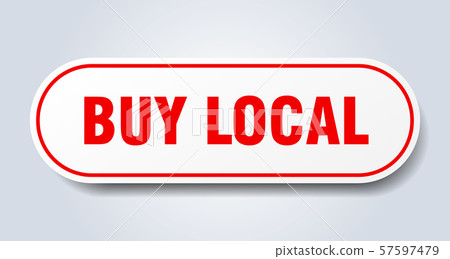 buy local sign. buy local rounded red sticker. buy - Stock Illustration ...
