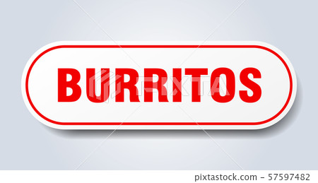 burritos sign. burritos rounded red sticker. - Stock Illustration ...