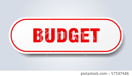budget sign. budget rounded red sticker. budget - Stock Illustration ...