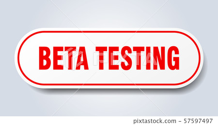 beta testing sign. beta testing rounded red - Stock Illustration ...