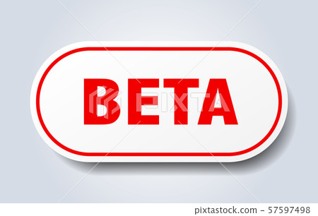beta sign. beta rounded red sticker. beta - Stock Illustration ...