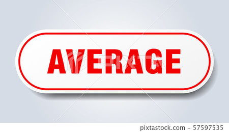 average sign. average rounded red sticker. average - Stock Illustration ...