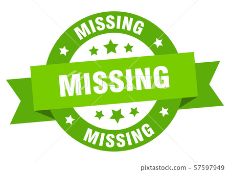 missing ribbon. missing round green sign. missing - Stock Illustration ...