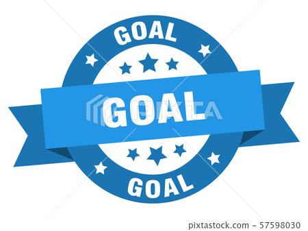 goal ribbon. goal round blue sign. goal - Stock Illustration [57598030 ...