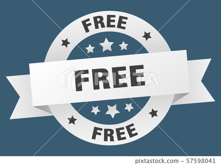 free ribbon. free round white sign. free - Stock Illustration [57598041 ...