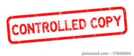 Grunge red controlled copy word square rubber... - Stock Illustration ...