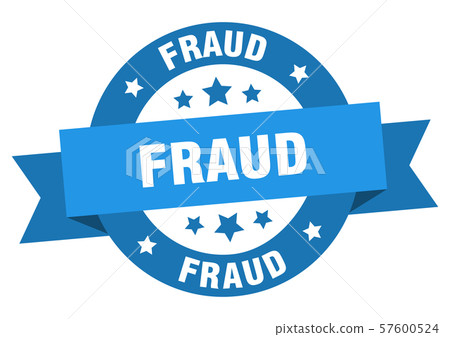 fraud ribbon. fraud round blue sign. fraud - Stock Illustration ...