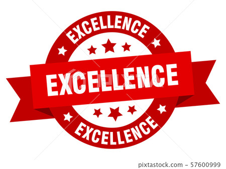 excellence ribbon. excellence round red sign. - Stock Illustration ...