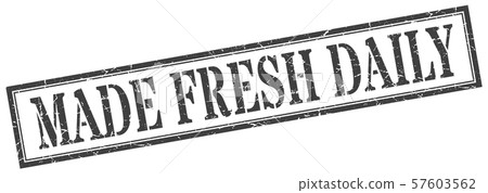 made fresh daily stamp. made fresh daily square - Stock Illustration ...