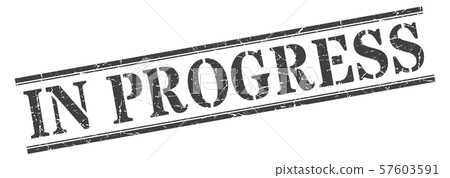 in progress stamp. in progress square grunge sign. - Stock Illustration ...