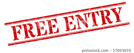 free entry stamp. free entry square grunge sign. - Stock Illustration ...