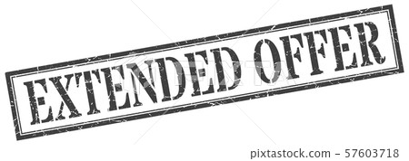 extended offer stamp. extended offer square grunge - Stock Illustration ...