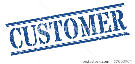customer stamp. customer square grunge sign. - Stock Illustration ...