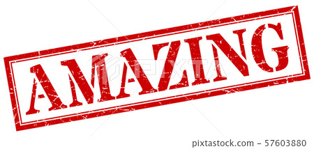 amazing stamp. amazing square grunge sign. amazing - Stock Illustration ...