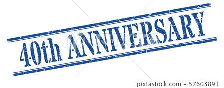 40th anniversary stamp. 40th anniversary square - Stock Illustration ...