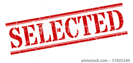 selected stamp. selected square grunge sign. - Stock Illustration ...
