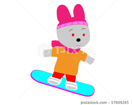 Animals snowboard - Stock Illustration [57609265] - PIXTA