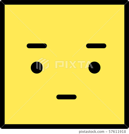 Square square face icon facial expression... - Stock Illustration ...