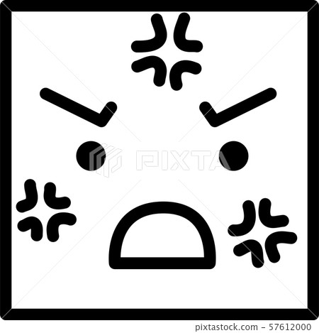 Square square face icon facial expression... - Stock Illustration ...