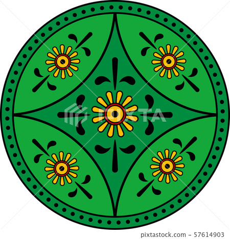 Colorful korean traditional motifs illustration... - Stock Illustration ...