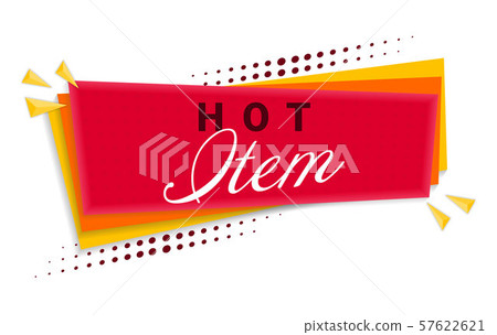 Hot Item Banner Template Design. Vector... - Stock Illustration ...