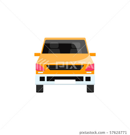 Colorful yellow car icon isolated on white... - Stock Illustration ...
