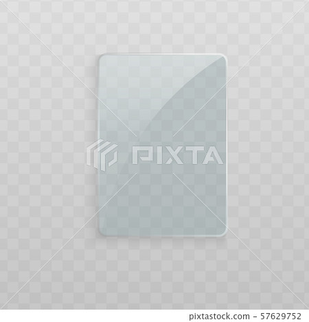 Realistic transparent rectangle glass plate... - Stock Illustration ...
