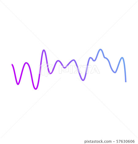 Dynamic blue and purple pulse line for sound... - Stock Illustration ...