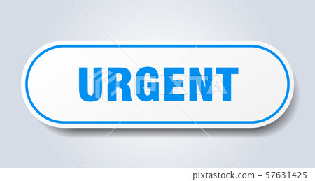 urgent sign. urgent rounded blue sticker. urgent - Stock Illustration ...