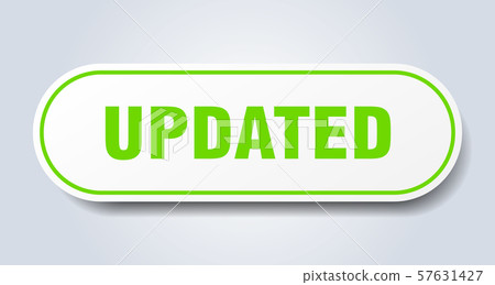 updated sign. updated rounded green sticker. - Stock Illustration ...