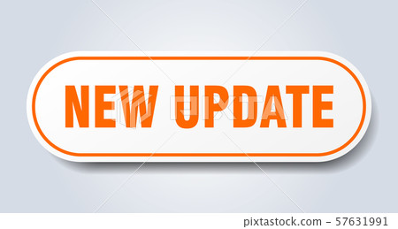 new update sign. new update rounded orange - Stock Illustration ...