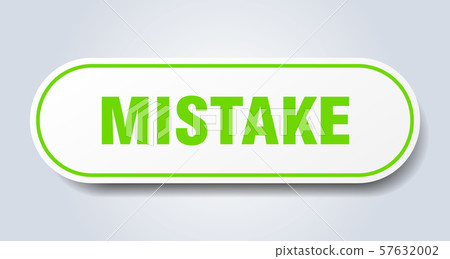mistake sign. mistake rounded green sticker. - Stock Illustration ...