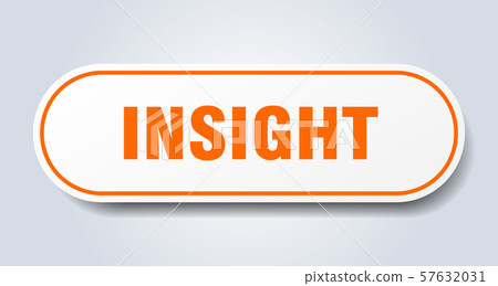 insight sign. insight rounded orange sticker. - Stock Illustration ...