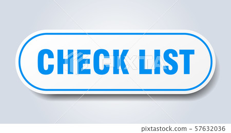 check list sign. check list rounded blue sticker. - Stock Illustration ...