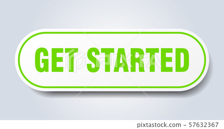 get started sign. get started rounded green - Stock Illustration ...