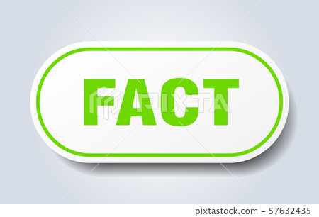 fact sign. fact rounded green sticker. fact - Stock Illustration ...