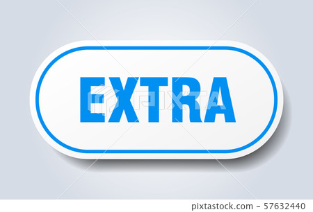 extra sign. extra rounded blue sticker. extra - Stock Illustration ...