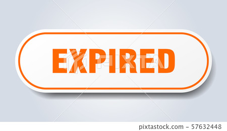 expired sign. expired rounded orange sticker. - Stock Illustration ...