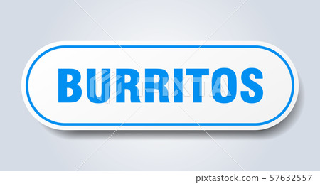 burritos sign. burritos rounded blue sticker. - Stock Illustration ...