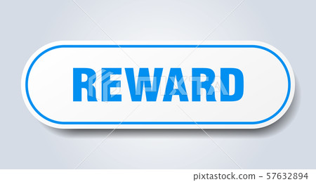 reward sign. reward rounded blue sticker. reward - Stock Illustration ...