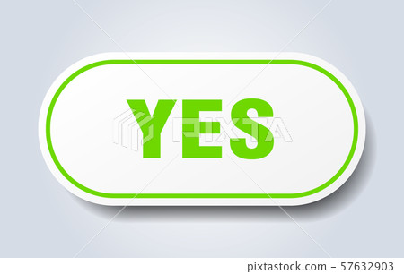 yes sign. yes rounded green sticker. yes-插圖素材 [57632903] - PIXTA圖庫