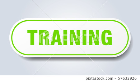 training sign. training rounded green sticker. - Stock Illustration ...