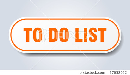 to do list sign. to do list rounded orange - Stock Illustration ...