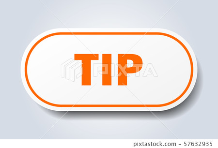 tip sign. tip rounded orange sticker. tip-插圖素材 [57632935] - PIXTA圖庫